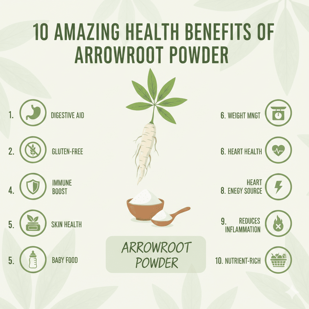 10 Amazing Health Benefits of Arrowroot Powder